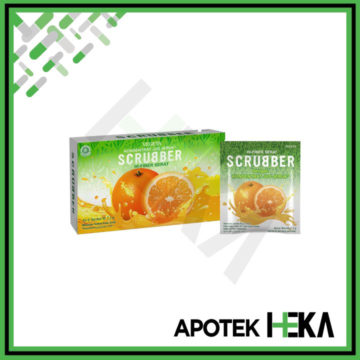 Vegeta Scrubber Jeruk Dus isi 6 Sachet - Melancarkan BAB | Lazada Indonesia