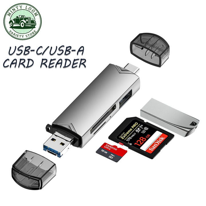 Multifunction Adapter USB-C/USB-A Card Reader (D-398) | Lazada PH