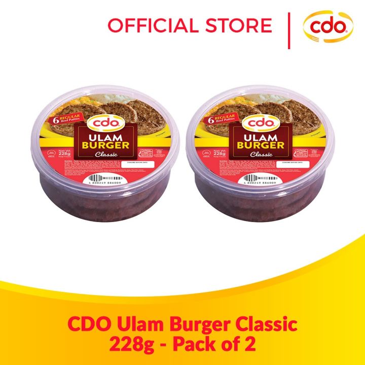 CDO Ulam Burger Regular 228g - pack of 2 | Lazada PH