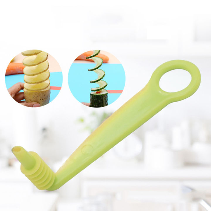 Spiral Potato Cutter Twisted Slice Potato Tower Whirlwind Potato Cut Diy Creative Fruit And