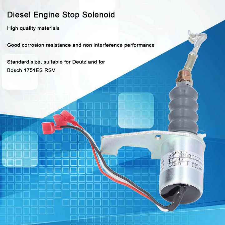 Diesel Engine Stop Solenoid RSV 1751ES 12V Non Interference Fuel Pump ...