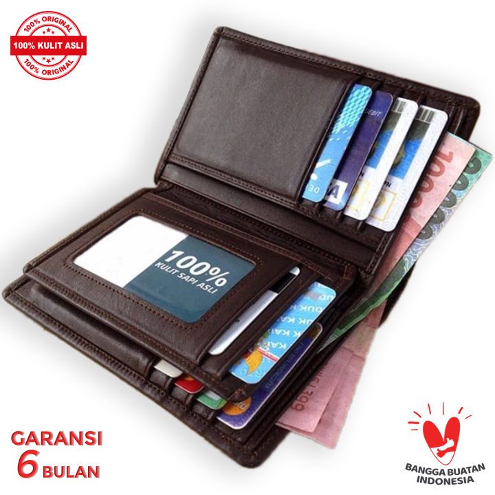 Dompet Kulit Pria 3/4 Lipat Bahan Kulit Sapi By Soza Leather | Lazada ...