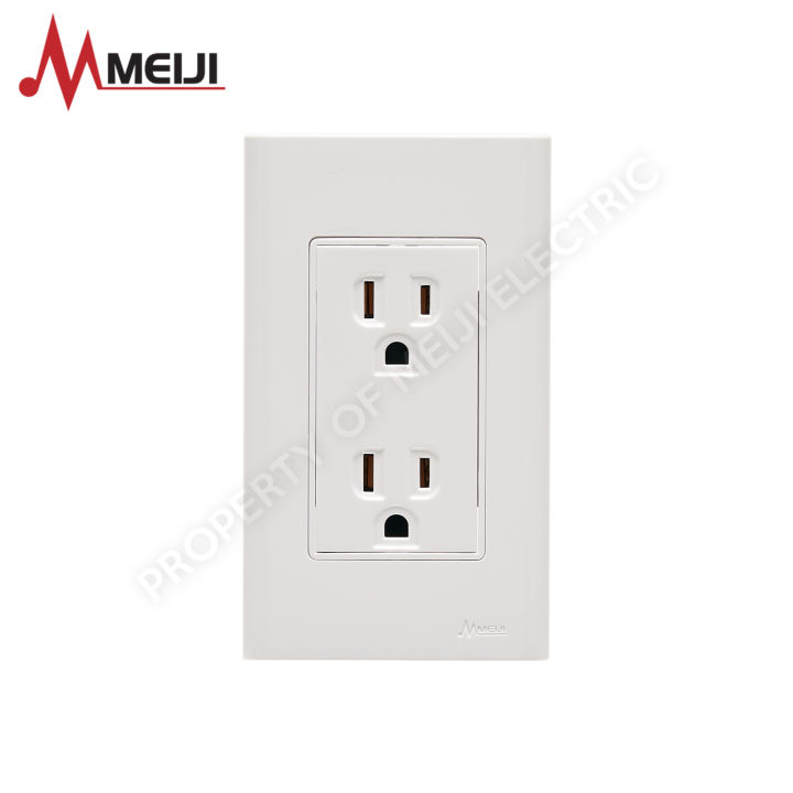 Outlet - Duplex Convenience Outlet with Ground Meiji Classic [15A, 300V ...