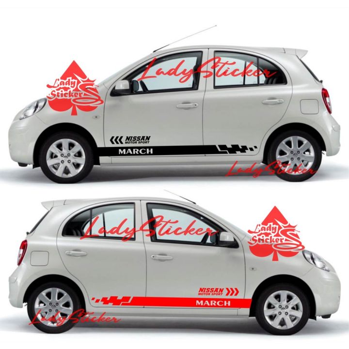 Cutting sticker mobil march sticker stiker mobil nissan march | Lazada ...
