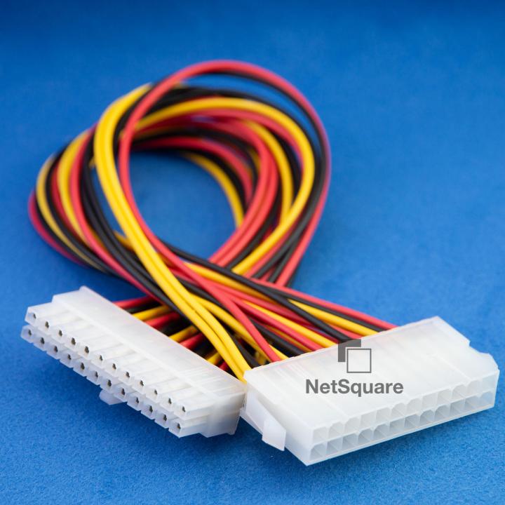 24 Pin ATX Male to 24-Pin Female Mainboard Motherboard Power Supply ...