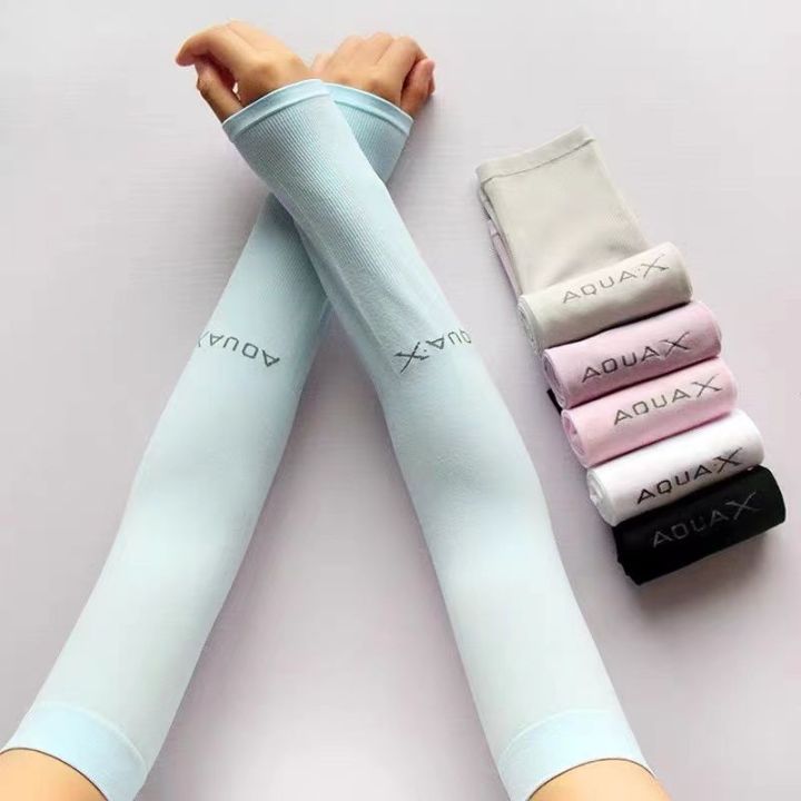 Handsock Arm Sock Aqua X Cooling Seamless Hand Sock Ice Silk UV Protect ...