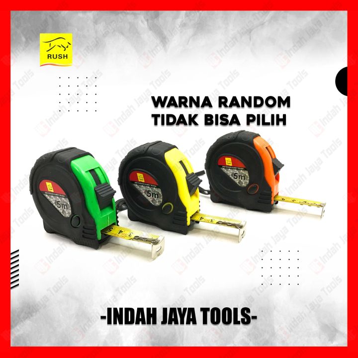 RUSH Meteran Karet 5 M - Rol Matic Alat Ukur Pengukur Meter | Lazada ...