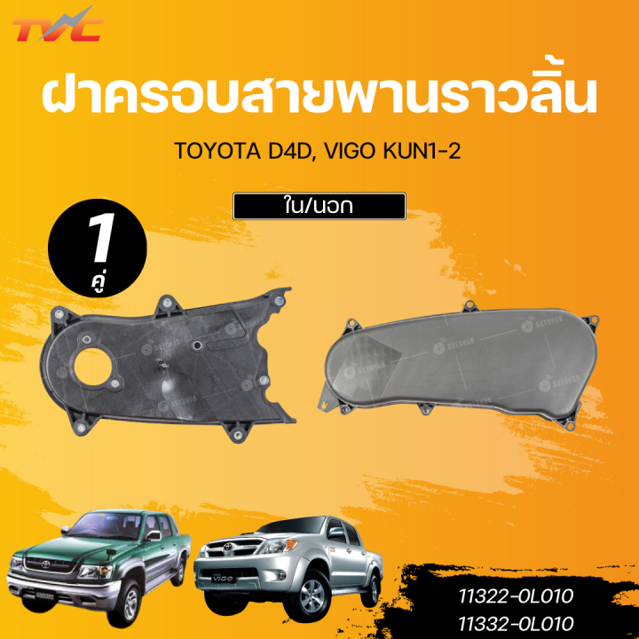 แท้ศูนย์ TOYOTA ฝาครอบสายพานราวลิ้น D4D* VIGO ใน (11322-0L010)/D4D ...