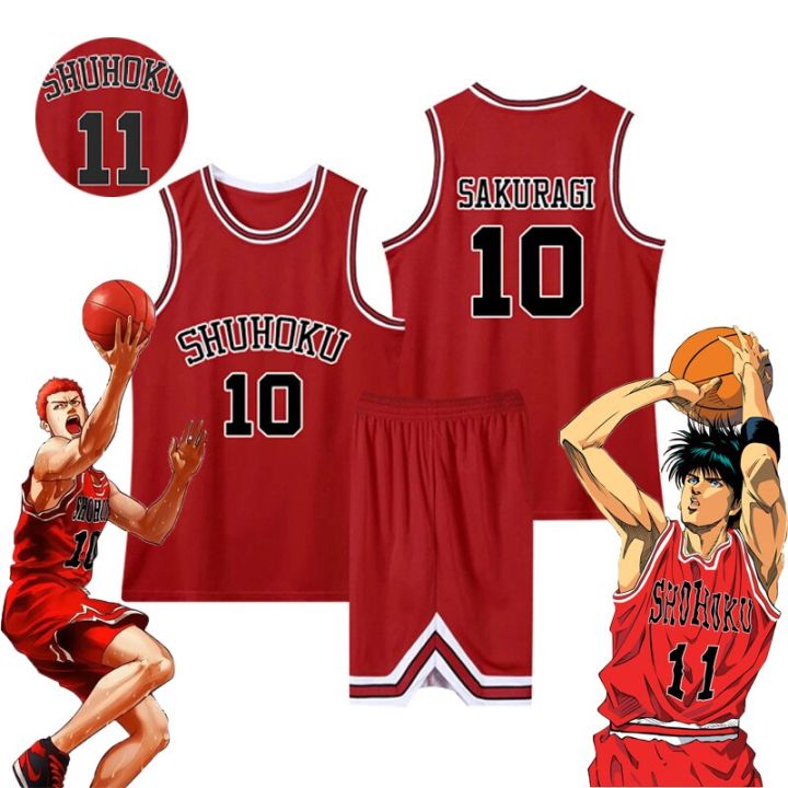 Ready Stock-Anime Sakuragi Hanamichi Cosplay Slam Dunk Jersey Shohoku ...