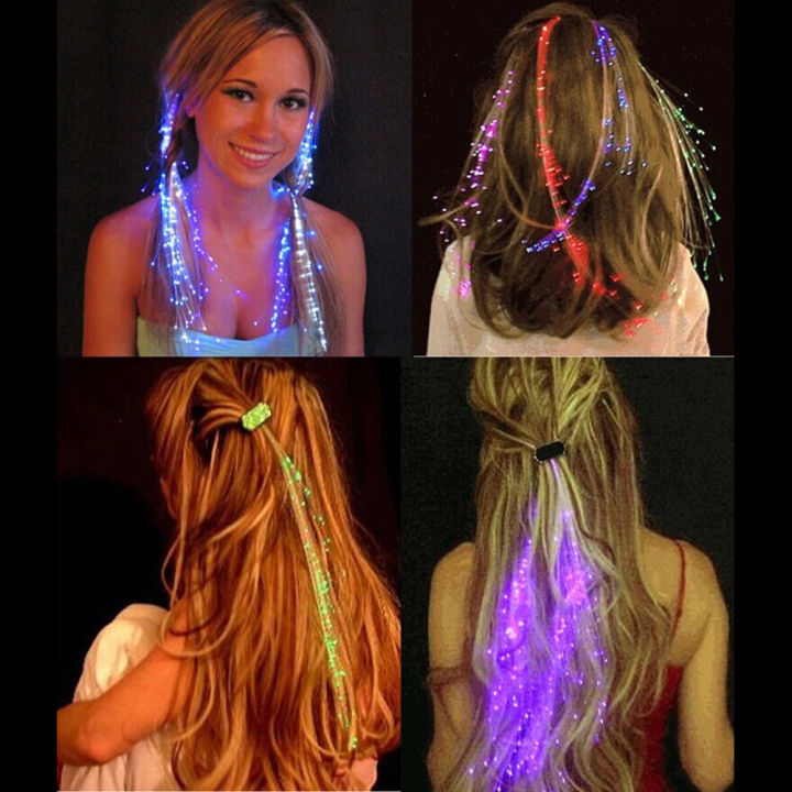 1 PC Glowing Hair Braid Christmas Decorations LED Headband Party ...