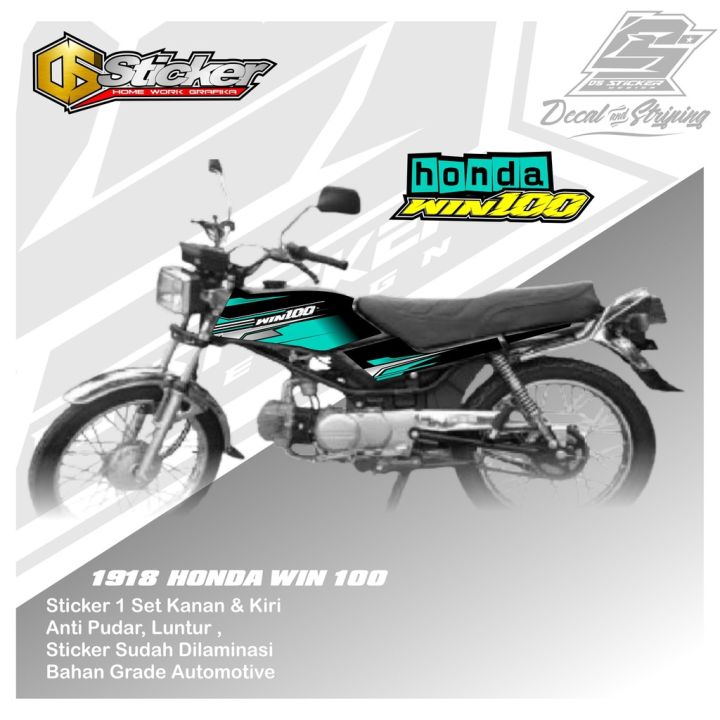 1918 Sticker Striping Motor HONDA WIN 100 List Variasi Simpel Warna ...