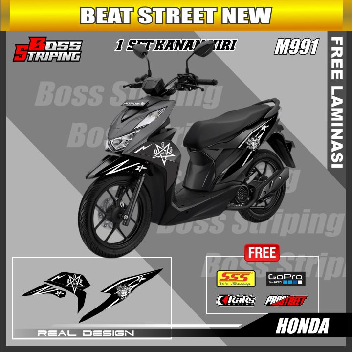 STIKER MOTOR STRIPING BEAT NEW DELUXE 2020 2021 2022 (M991) STICKER ...