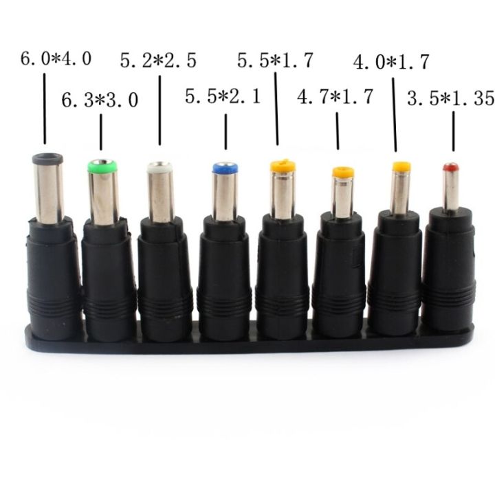 Universal AC to DC Tips Connectors power connector laptop 8 pcs set 5 ...