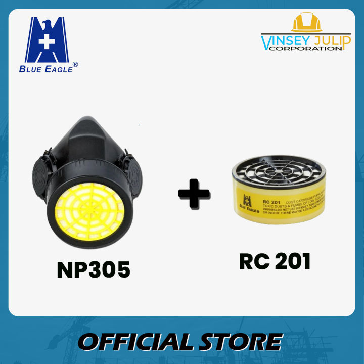 Blue Eagle NP305 Half Mask Single Cartridge Respirator with Blue Eagle ...