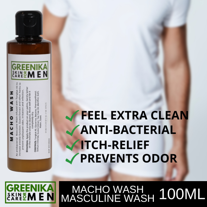 [ ANTI ITCH + ANTI ODOR MASCULINE WASH ] Greenika for Men Macho Wash ...