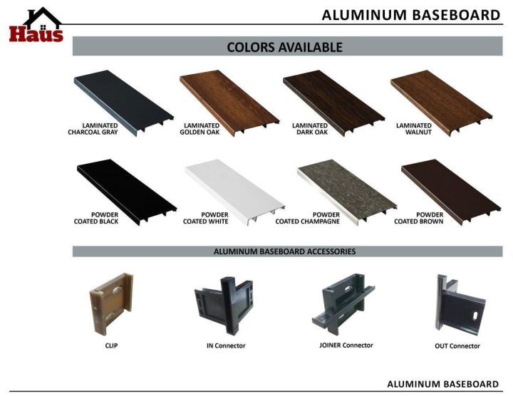 Aluminum Baseboard 80mm x 2.5M x 1.2mm Aluminum | Lazada PH