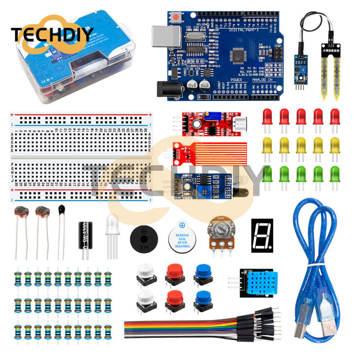 Arduino Uno R3 With Tutorial Code Breadboard Jumper Wire Led Diodes ...