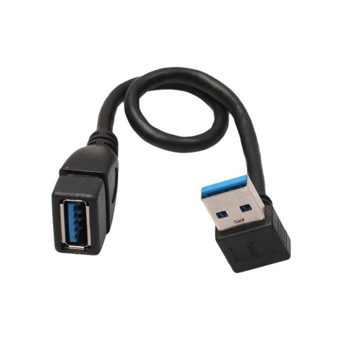 (UMEZ) USB 3.0 Right Angle 90degree Extension Cable Male to Female ...