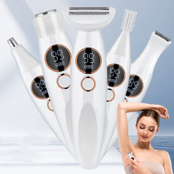 JETANS แบบพกพา เครื่องมือกำจัดขน ซักได้ 5 ใน 1 ที่ตัดขนร่างกาย ชาร์จ ...