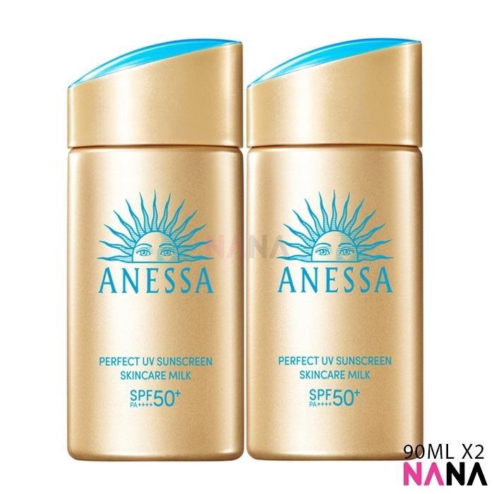SHISEIDO Anessa Perfect UV Sunscreen Skincare Milk SPF50+ PA++++ 90ml x2 | Lazada PH