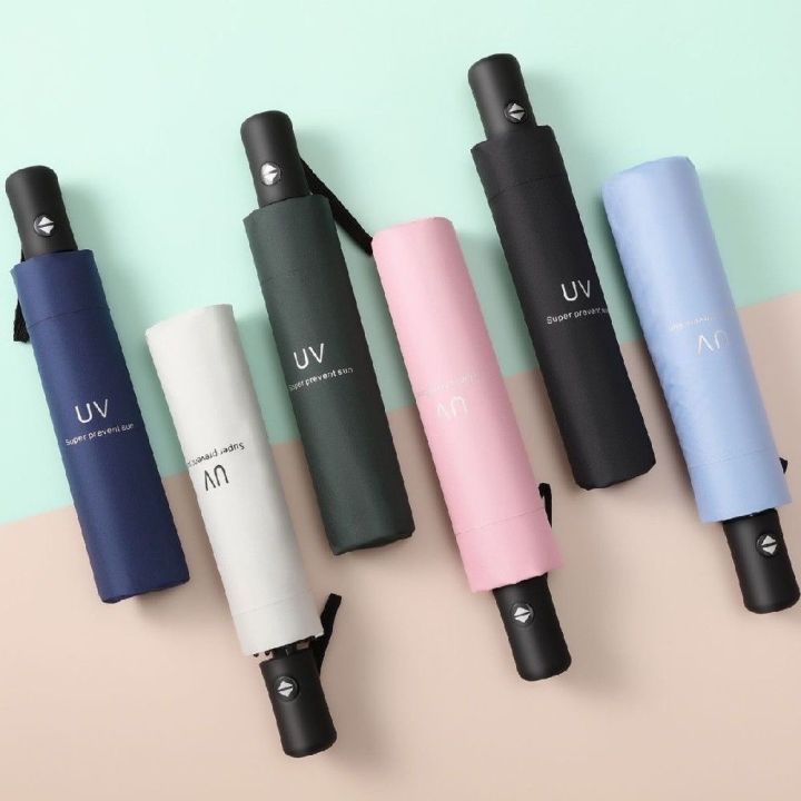 UV Sunscreen Umbrella Foldable Automatic Sunny Umbrella Anti ...