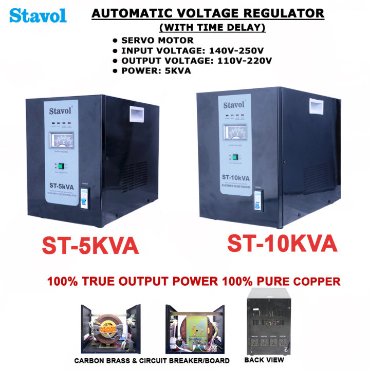 STAVOL AUTOMATIC VOLTAGE REGULATOR WITH TIME DELAY SERVO MOTOR INPUT ...