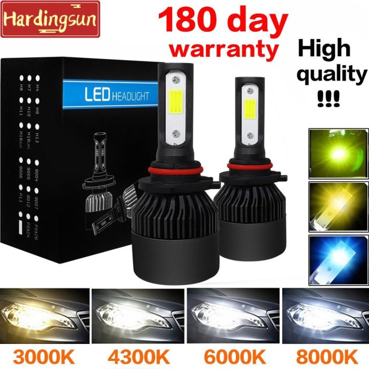 Hardingsun [Quality upgrade]1 Pair LED Car Headlight 10000LM Auto LED Headlight H4 H1 H7 H8 H9 ...