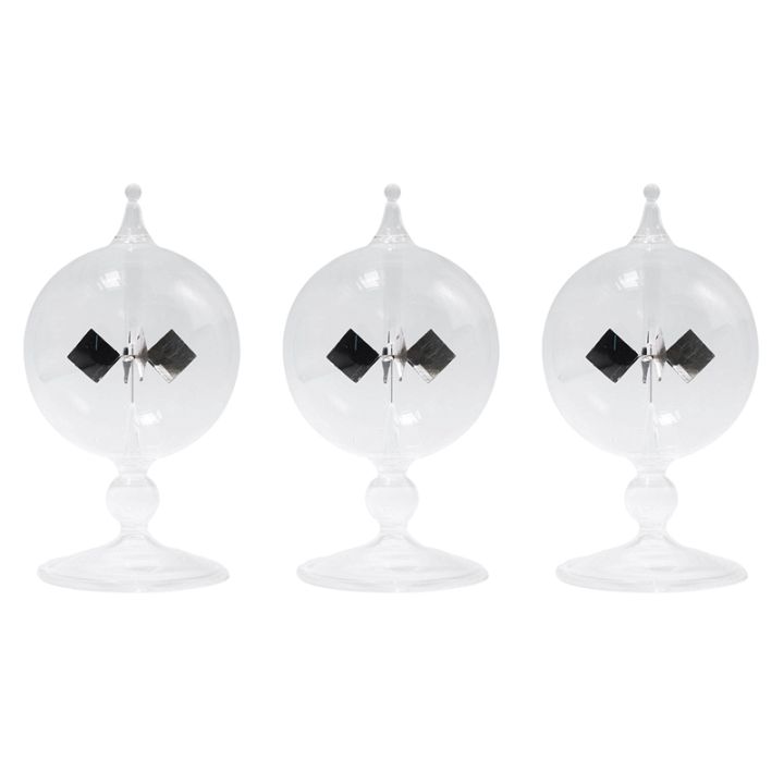 3X Clear Solar Power Radiometer Sun Light Energy Vanes Glass Radiometer ...