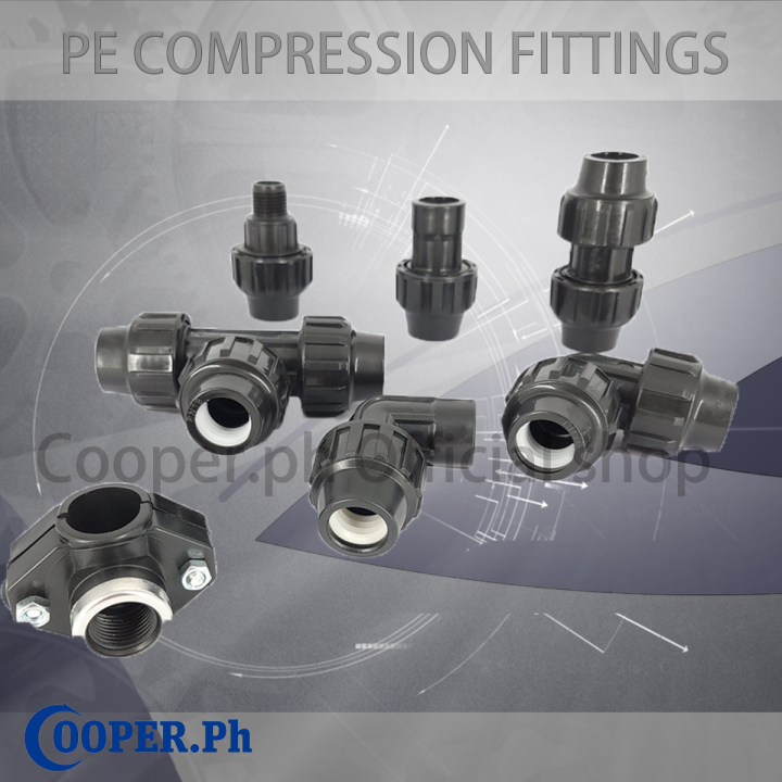 black PE compression fittings size 1/2",3/4"and 1inches | Lazada PH