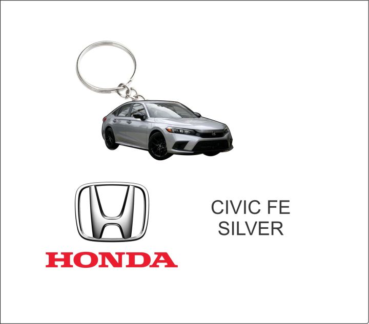 honda civic fe silver keychain 2d | Lazada