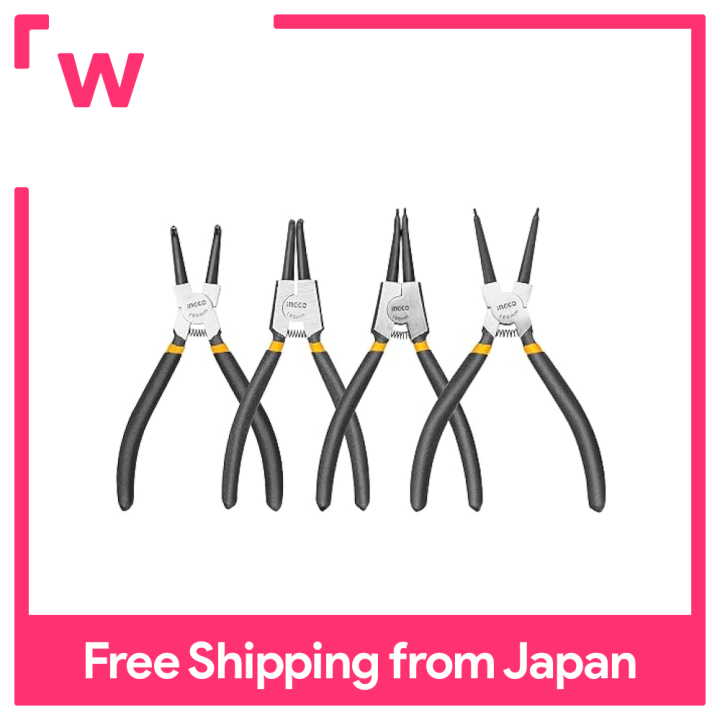 INGCO Snap Ring Pliers 4-piece set Tip diameter φ1.8mm Total length ...