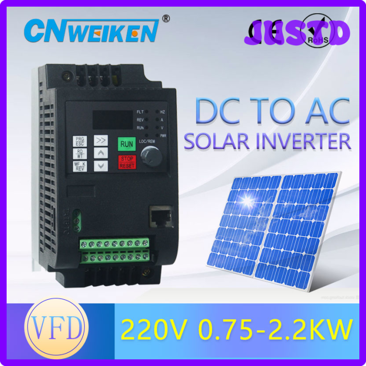 [JUSTD] Solar Frequency Converter VFD Inverter 1.5KW/2.2KW/4KW DC220-380V Input and Three-phase ...