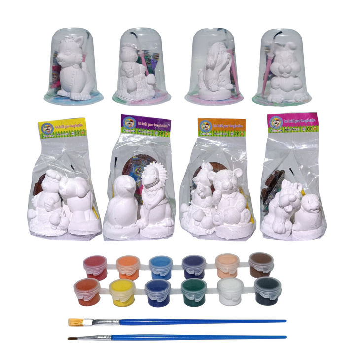 Toy Paint Plaster Coloring Doll Set ตุ๊กตาปูนปั้นระบายสี ปูนปลาสเตอร์ 1 ...