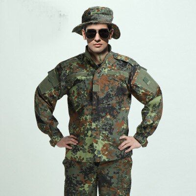 GERMAN ARMY WOODLAND CAMO Suit ACU BDU Camouflage Suit Sets CS Tactical ...