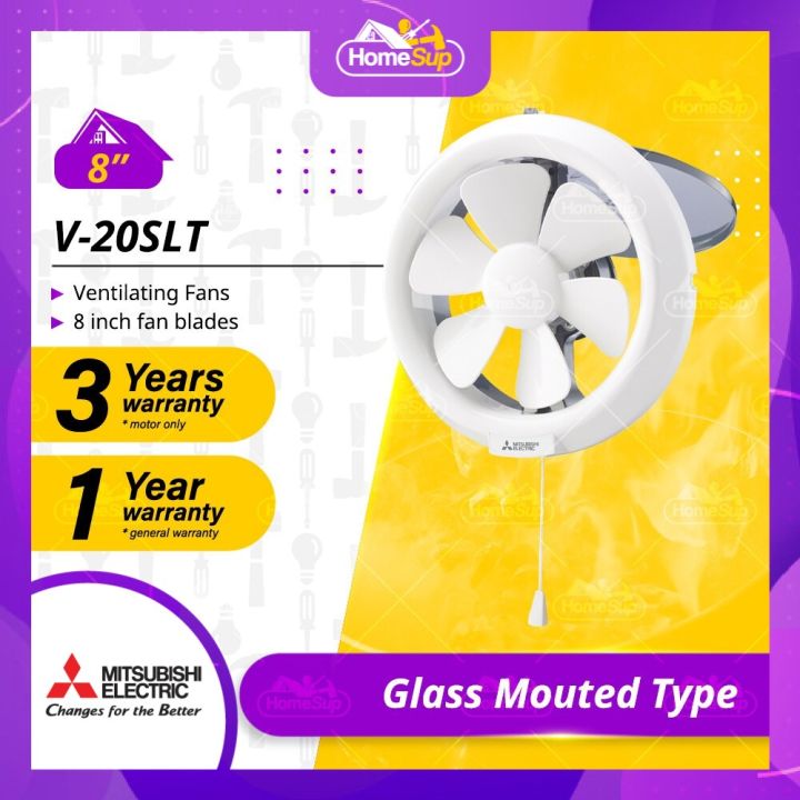 Mitsubishi V-20SL7T Ventilating Fan - 8 Inch Blade, Glass Mounted Type ...