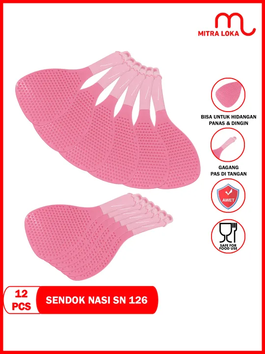 Mitra Loka 12 Pcs Entong Nasi Plastik Lusinan SN 126 Golden Lemon ...