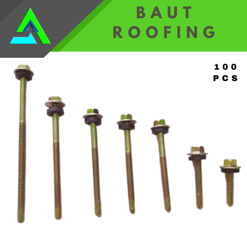 BAUT ROOFING KUNING M5 X 40 PAKET 100 PCS | Lazada Indonesia
