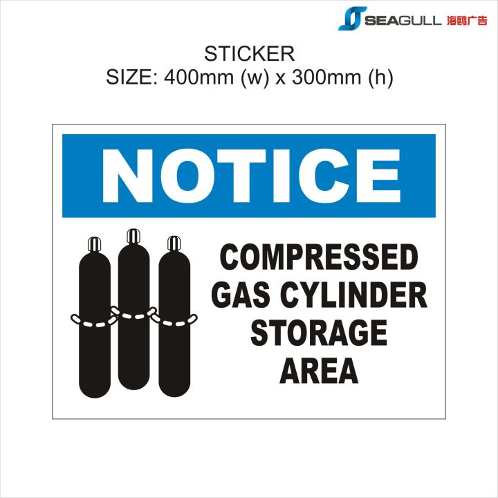 LP Gas Storage Empty Cylinder Storage Area Compressed Gas Notice Danger ...