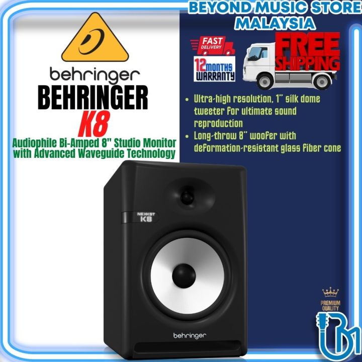 BEHRINGER K8 Audiophile Bi-Amped 8" Studio Monitor with Advanced ...