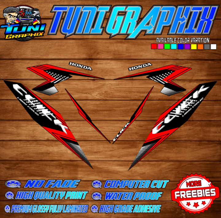 HONDA CLICK 125i V4 NEW STOCK DECALS 2024 W/ FREEBIES | Lazada PH