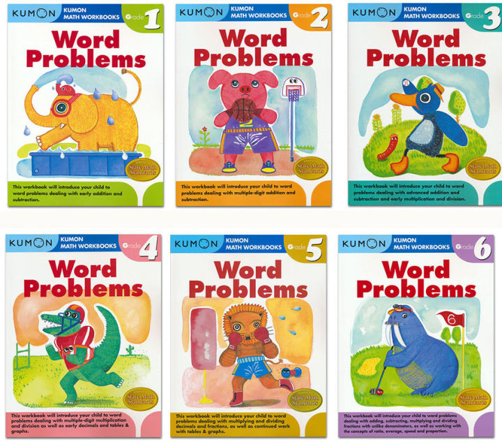 6books/set Kumon Math Workbook: Word Problems (Grade 1-6) | Lazada PH
