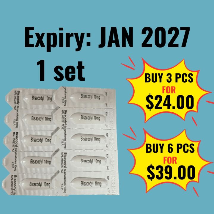 Bisacodyl 10mg Suppositories 10’s Suppository Constipation Senna ...