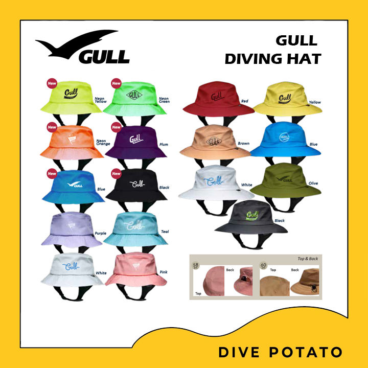 Gull Diving Hat หมวกดำน้ำ scuba diving, หมวกกันแดด หมวกเล่น surf แห้งไว ...