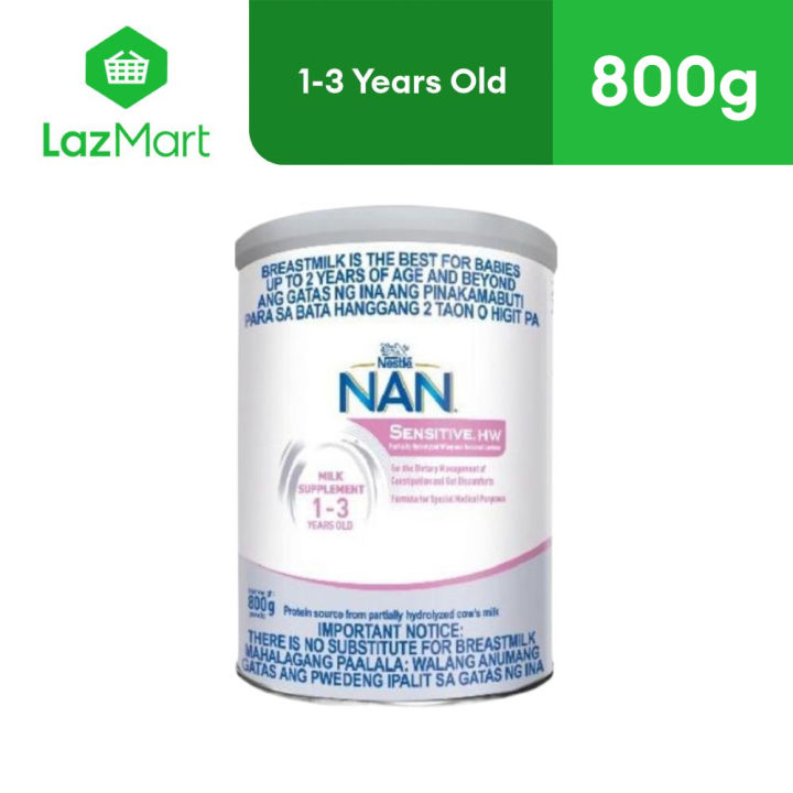 NAN Sensitive HW Growing-up Milk Supplement for 1-3 years old 800g ...