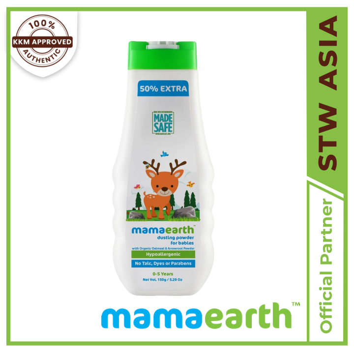 Mamaearth Diaper Anti-Rash Dusting Baby Powder with Organic Oatmeal and ...