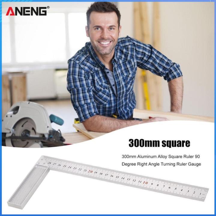 【ANENG】300mm Aluminum Alloy Square Ruler for Precise 90 Degree Angles ...