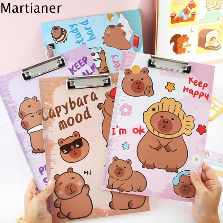 MARTIANER Paper Organizer Capybara Writing Pad Document Folder With Low ...