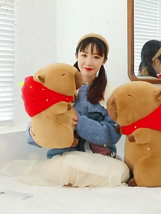Capabala capybara capybara búp bê capybara 35cm-90cm búp bê capybara mũ dâu tây dễ thương gối ...