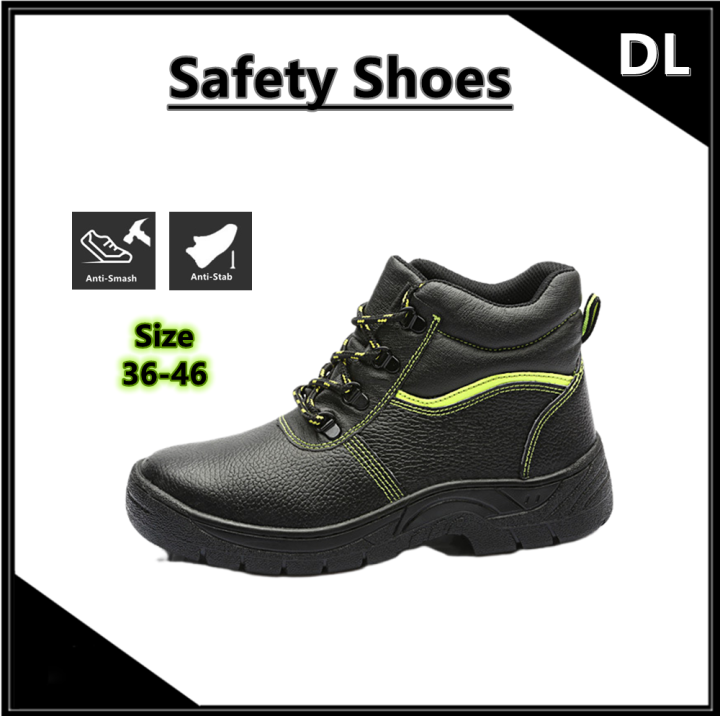 Safety Boots Steel Toe Cap Anti Smash Safety Shoes Low Cut 018 Kasut Keselamatan | Lazada