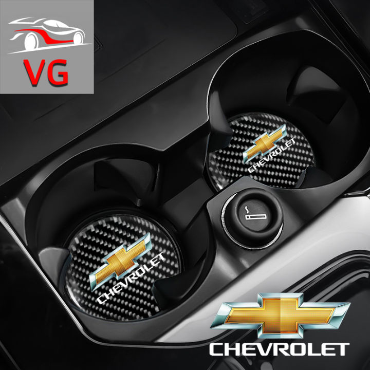 2Pcs Car Carbon Fiber Water Coaster Suitable for Chevrolet Aveo Cruze ...